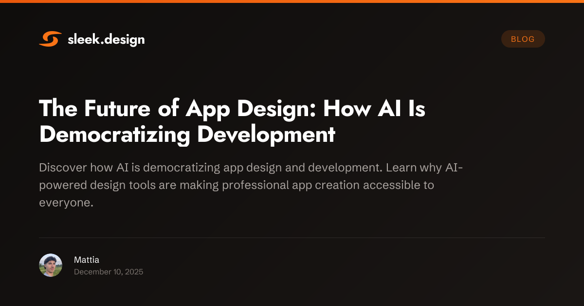 AI App Design: How AI Is Democratizing Development | Sleek