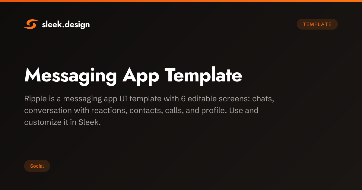Messaging Mobile App Design Template | Edit with AI