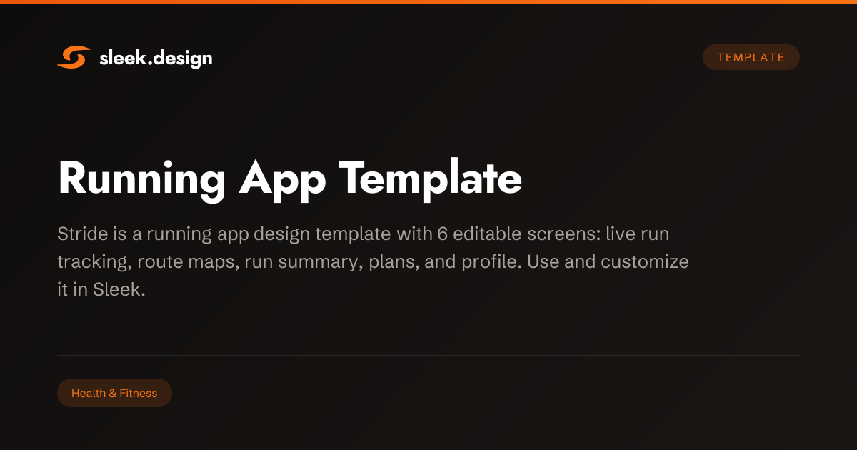 Running Training Template | Sleek